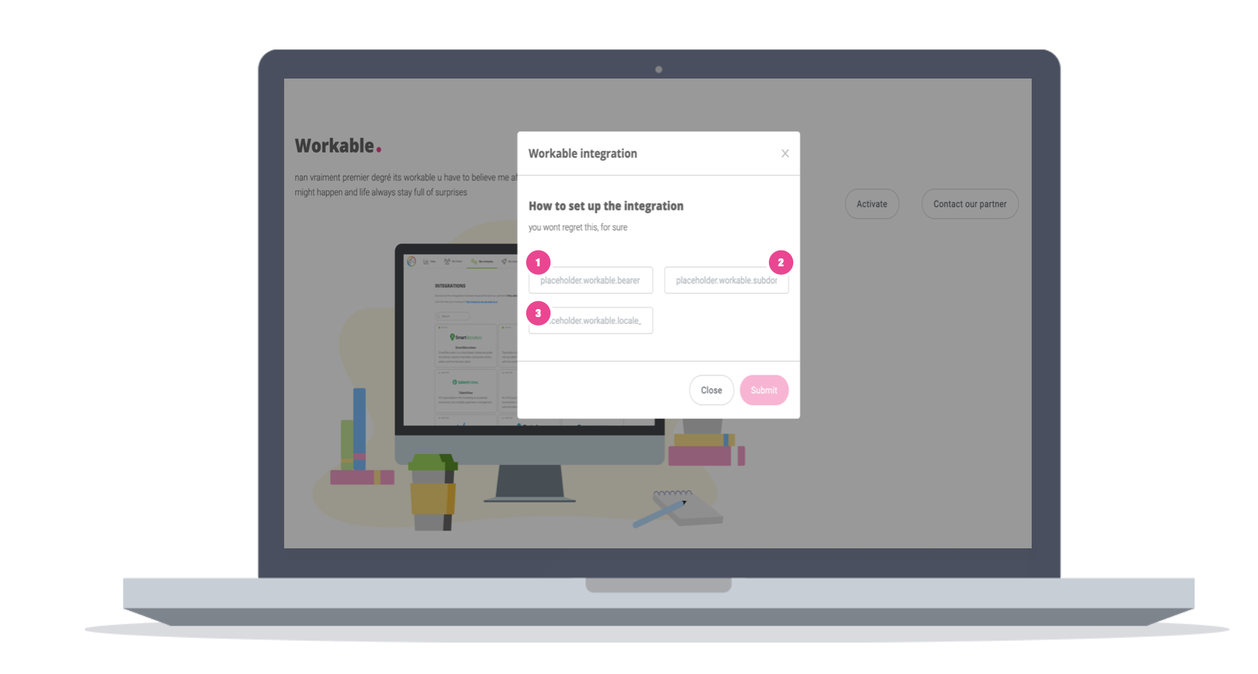 How to activate the integration with Workable?